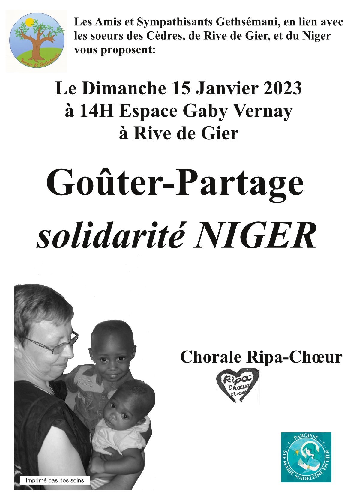 Goûter- Partage "solidarité Niger" avec les Srs du Christ à Gethsémani ...
